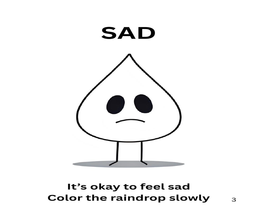 Emotion Coloring Book for Kids – Printable Feelings Activity, Social ...