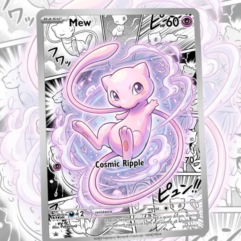 Mew Fan Art Card - Etsy