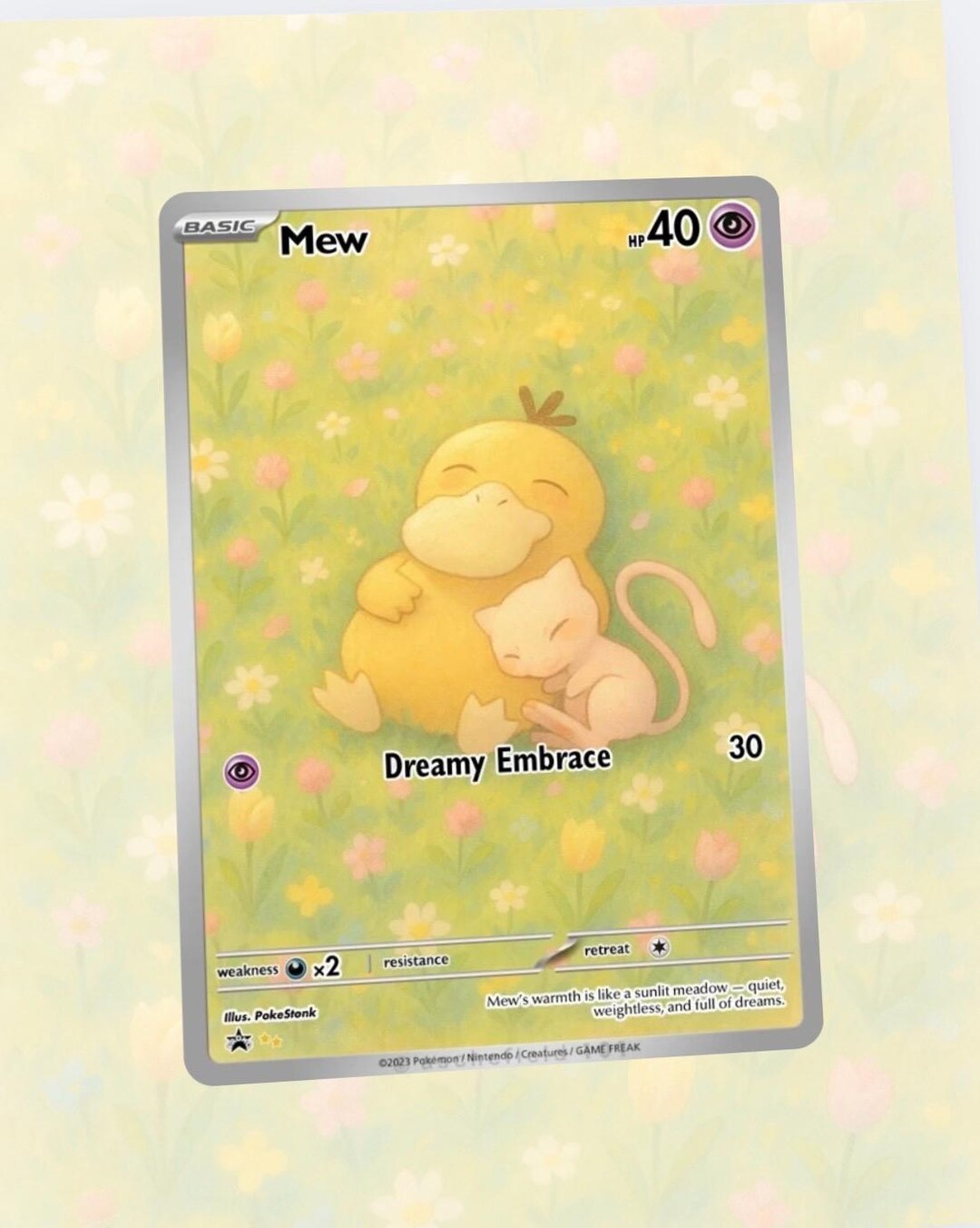Mew Psyduck Custom Made Card Fan Art Card - Etsy