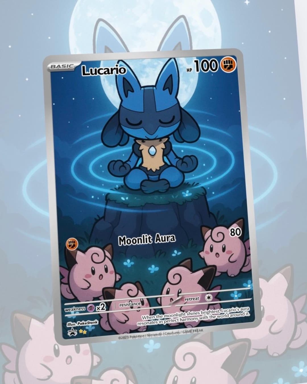 Lucario Custom Made Card Fan Art Card - Etsy