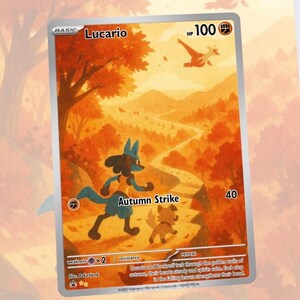 Lucario Custom Made Card Fan Art Card - Etsy