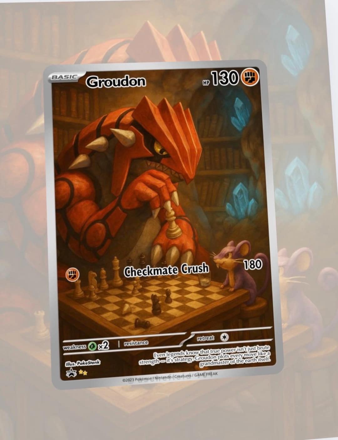 Groudon Custom Made Card Fan Art Card - Etsy