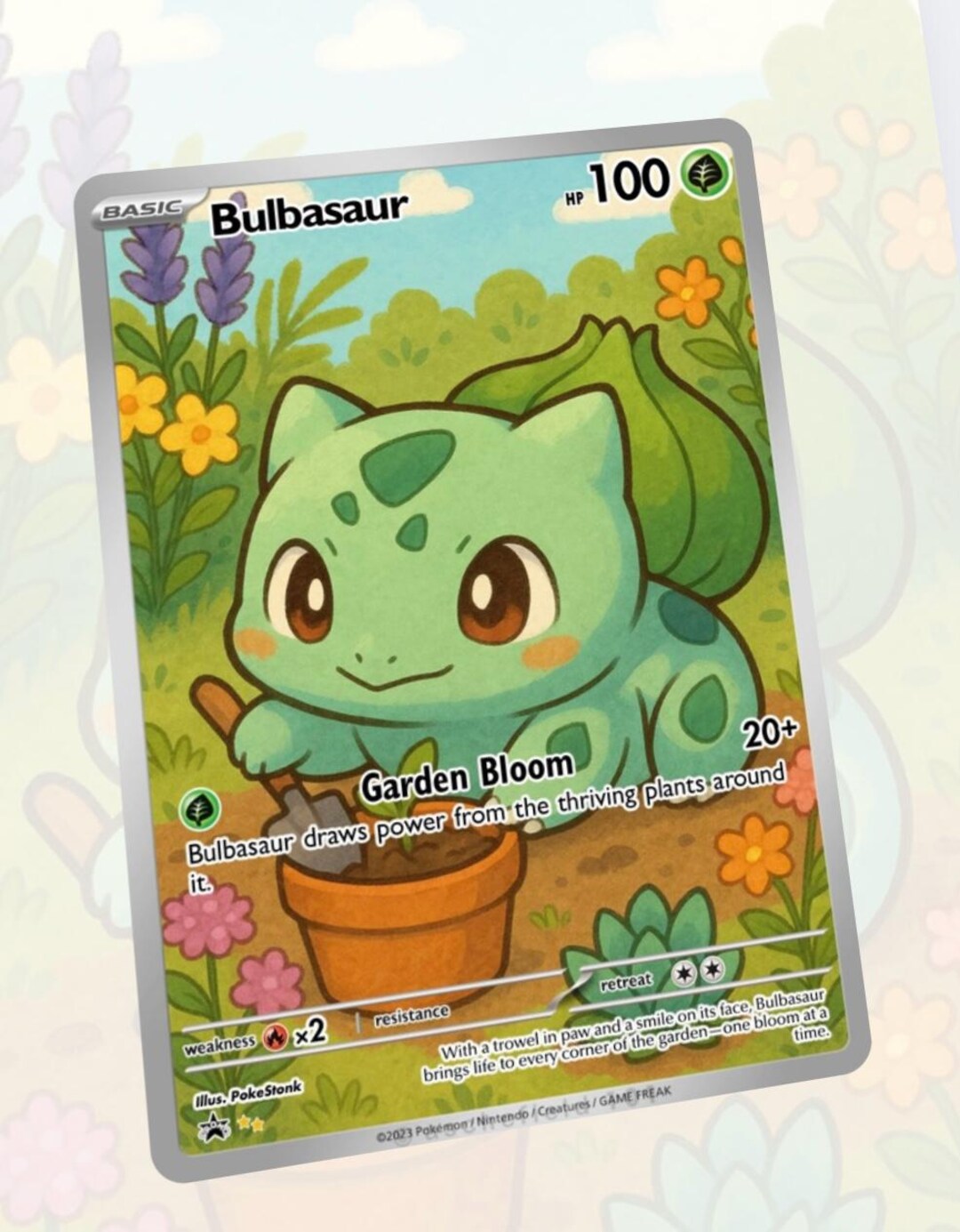 Bulbasaur Custom Made Card Fan Art Card - Etsy