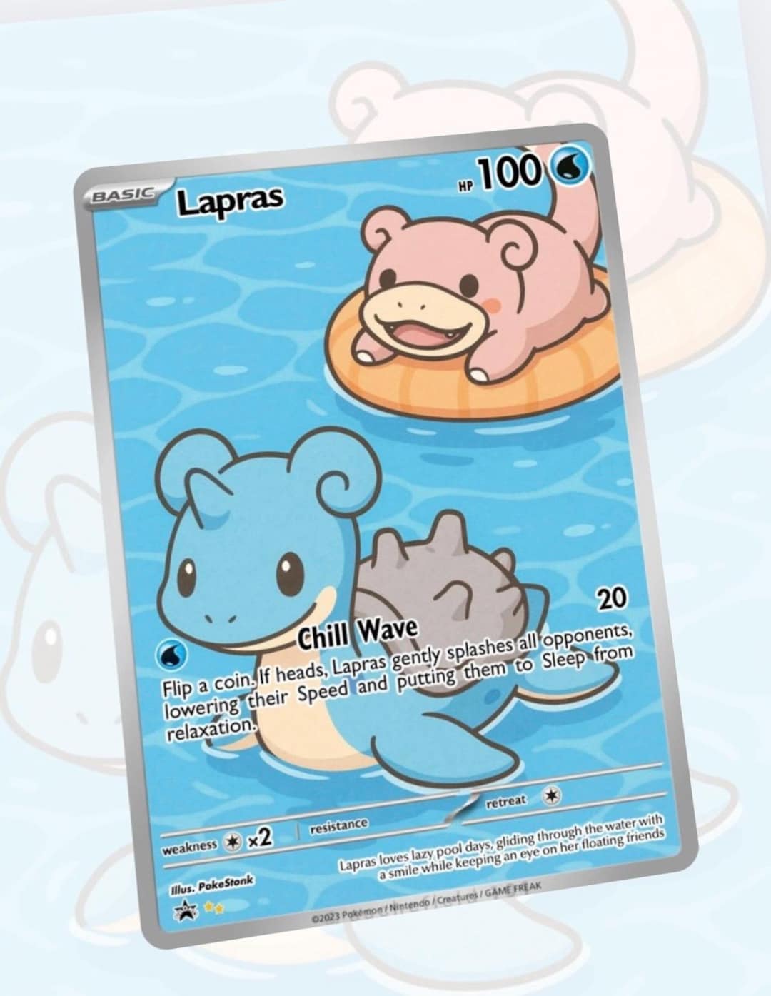 Lapras Wave Custom Made Card Fan Art Card - Etsy