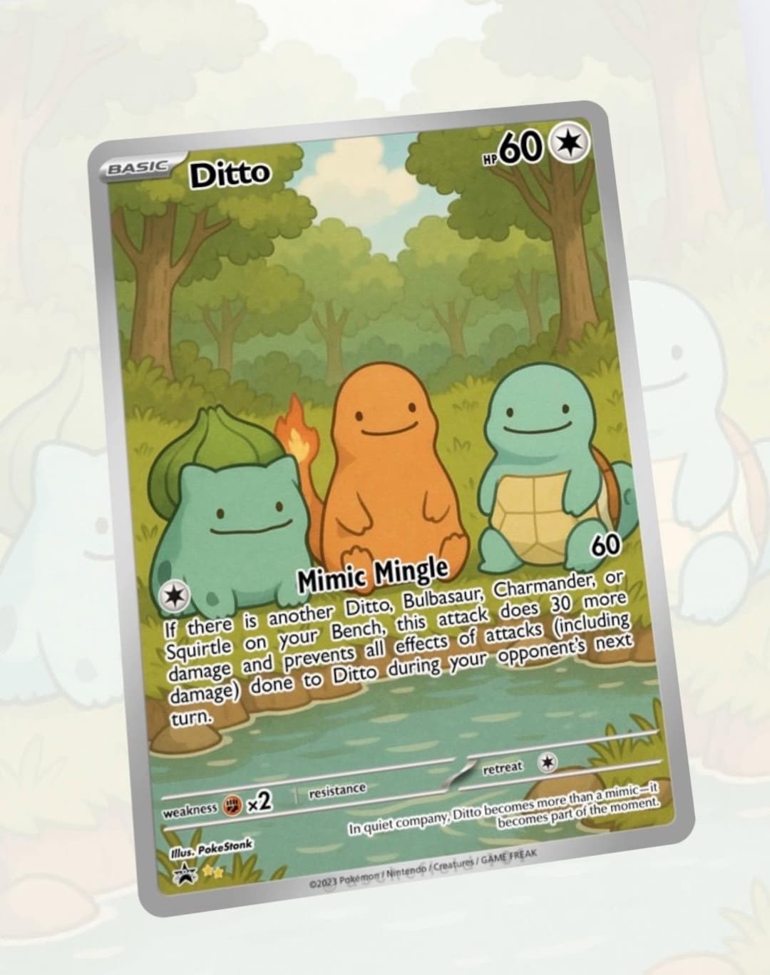 Ditto Starters Custom Made Card Fan Art Card - Etsy