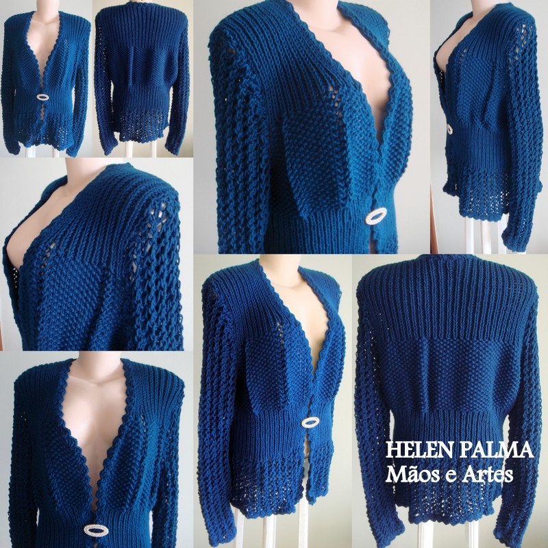 Hand Made KNITTED CARDIGAN - Etsy