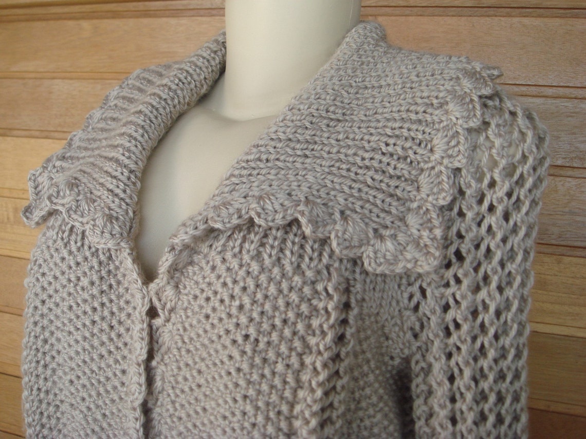 Hand Made KNITTED CARDIGAN - Etsy