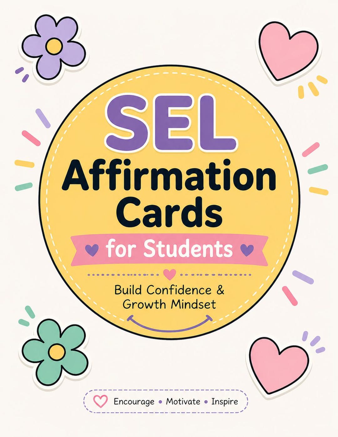 SEL Affirmation Cards for Students Social Emotional Learning |growth ...