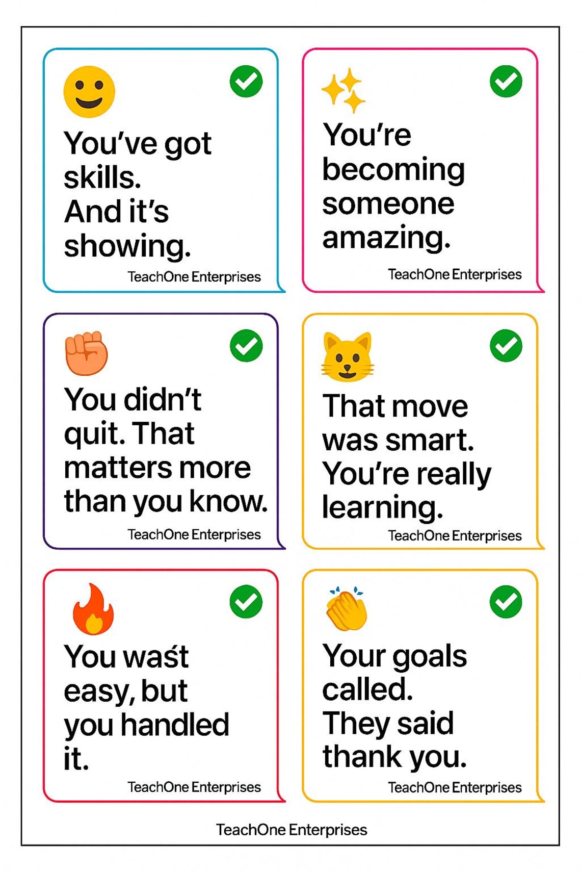 Positive Affirmation Cards for Students – Printable Lunchbox Notes ...