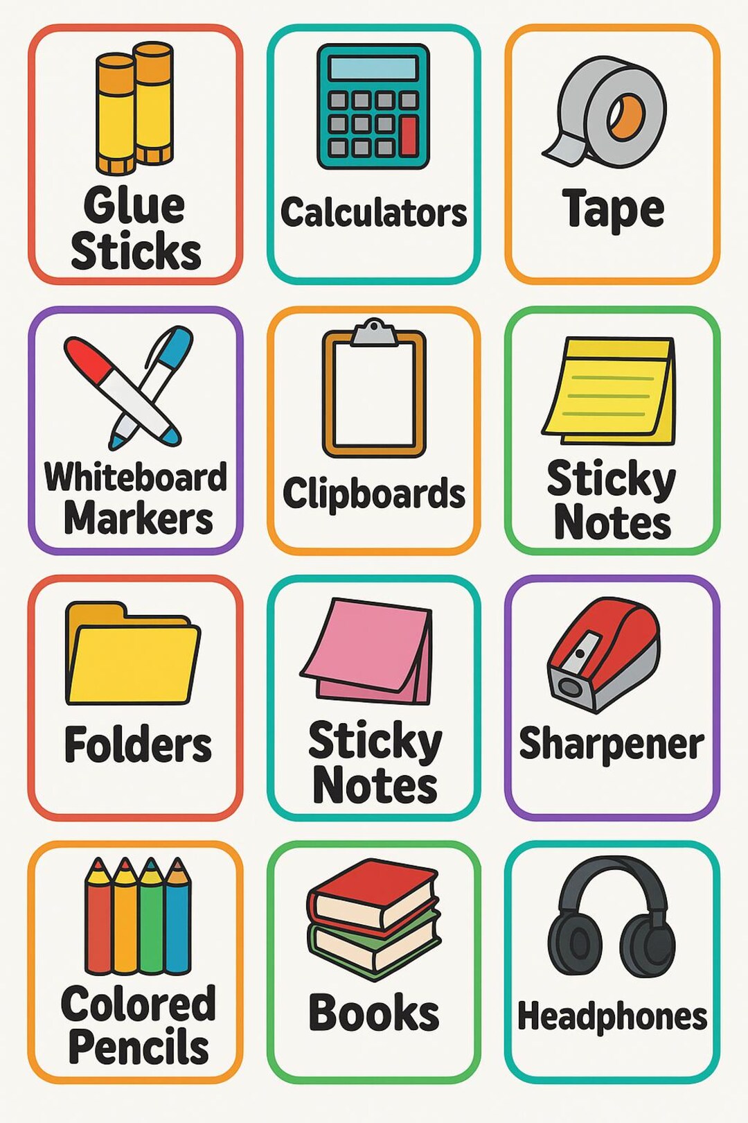 Cute Classroom Labels School Supply Organization Teacher Printable ...