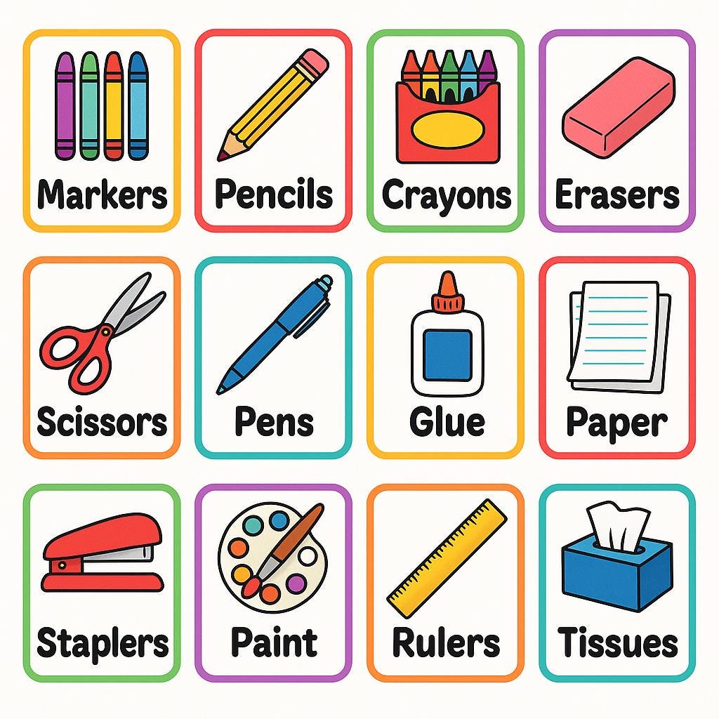 Classroom Organization Labels – Colorful & Fun Printable Labels for ...
