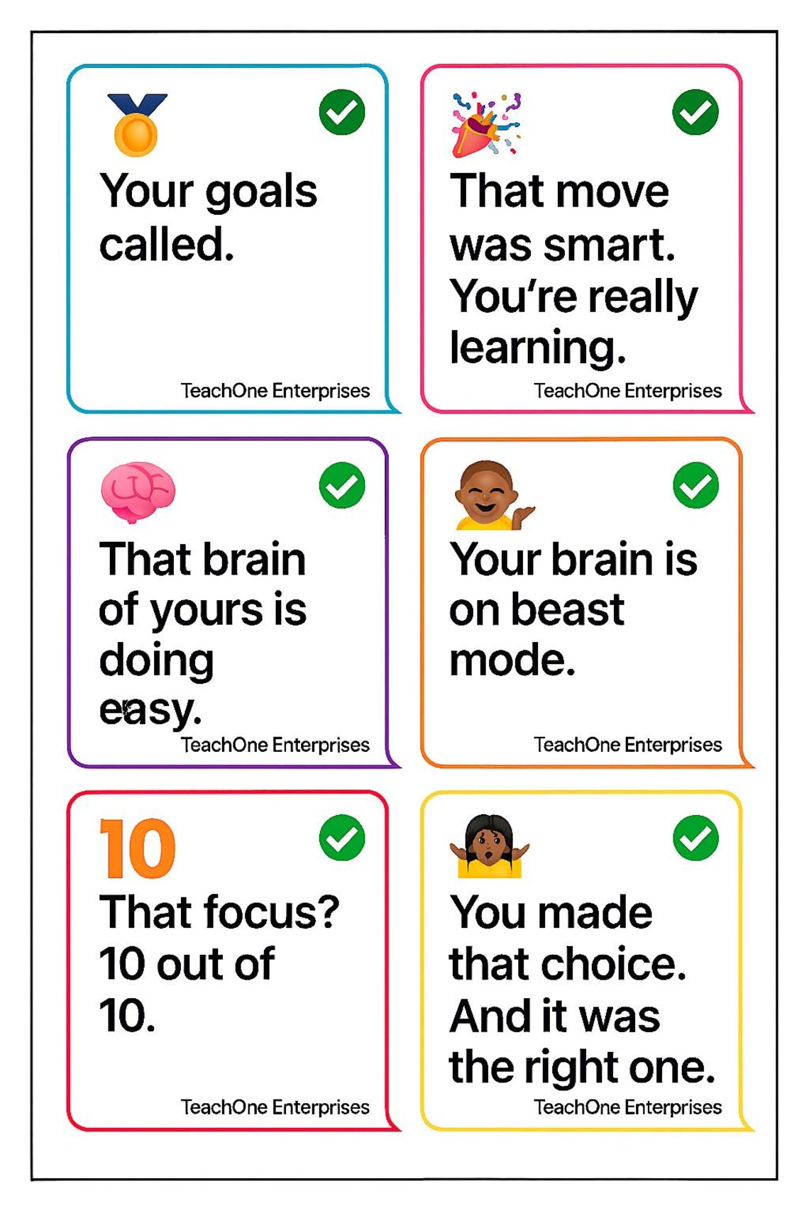 Positive Affirmation Cards for Students – Printable Lunchbox Notes ...