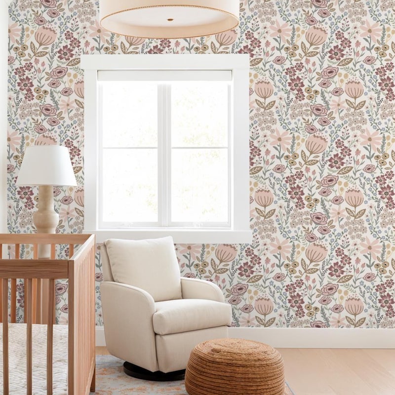 Vintage Mauve Wallpaper - Etsy