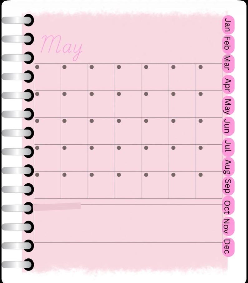 2025 2026 & Pink Undated Digital Planner, Notes , Monthly Planner PDF ...