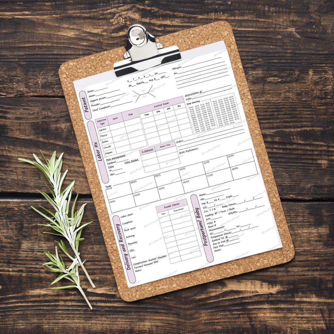 Labor and Delivery Report Sheet - Etsy