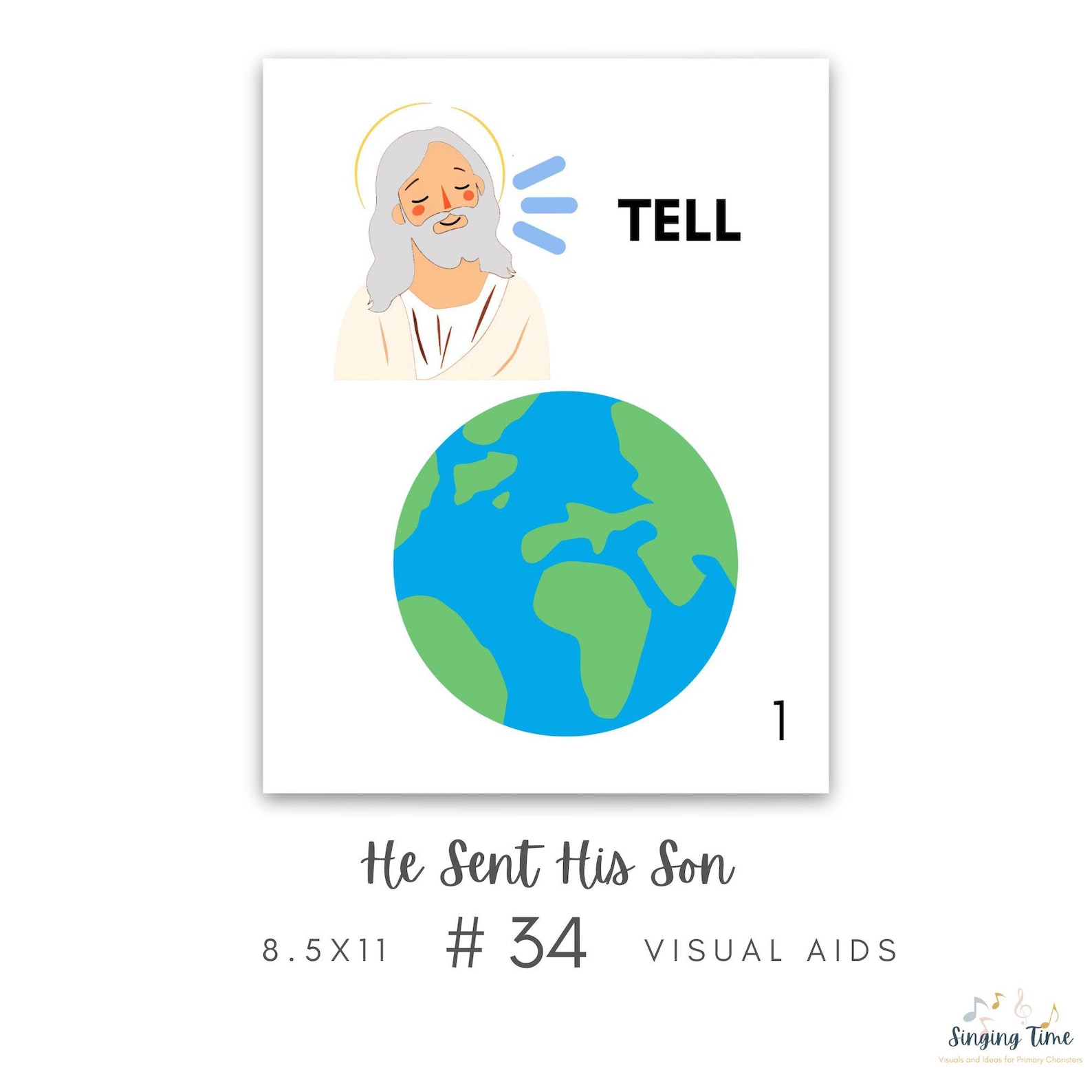 He Sent His Son #34 Visual Aid, Flip Chart, Learning Help for LDS ...