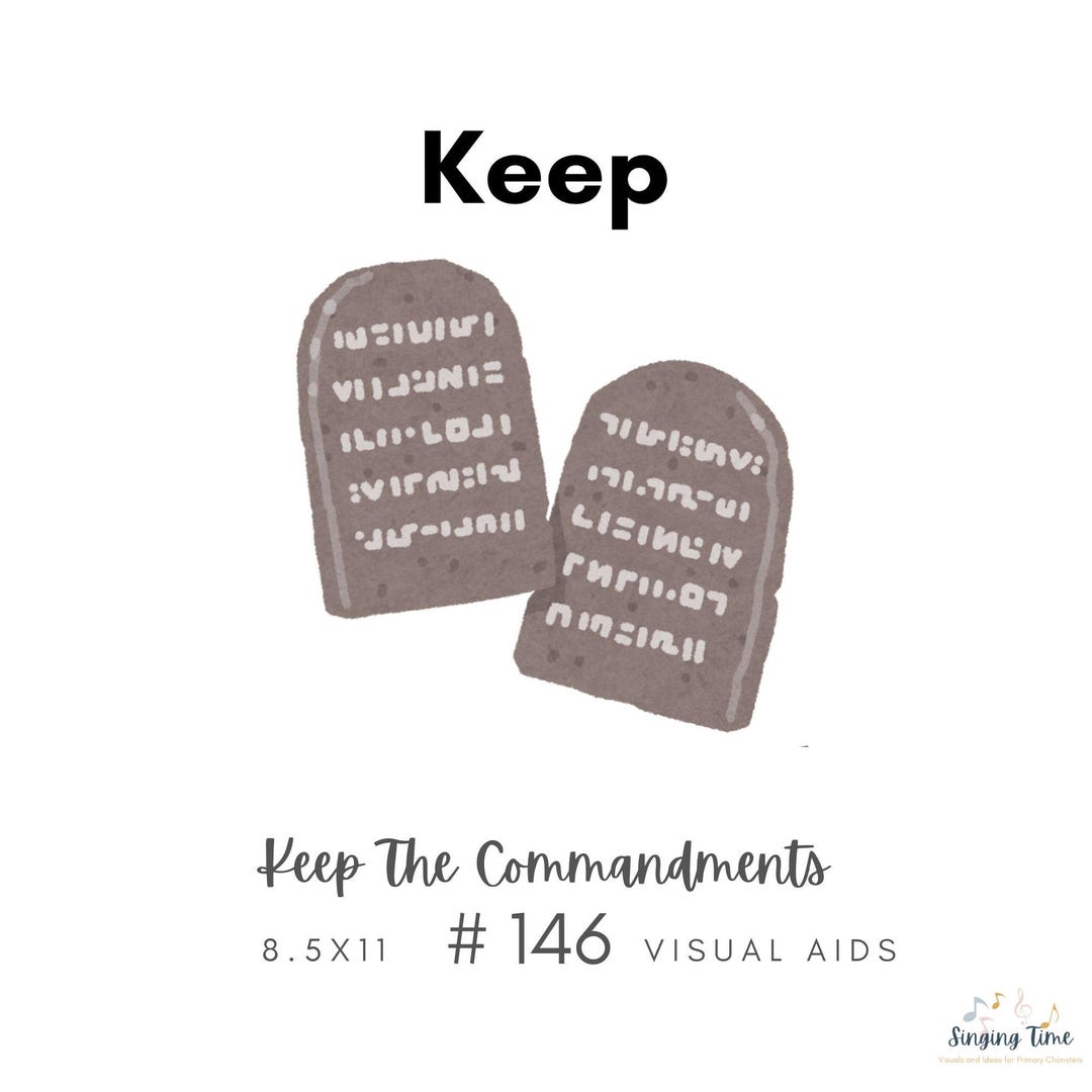 Keep the Commandments #146 Visual Aid, Flip Chart, Learning Help for ...