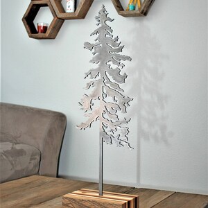 Reclaimed Wood and Steel Tree Sculpture - Etsy