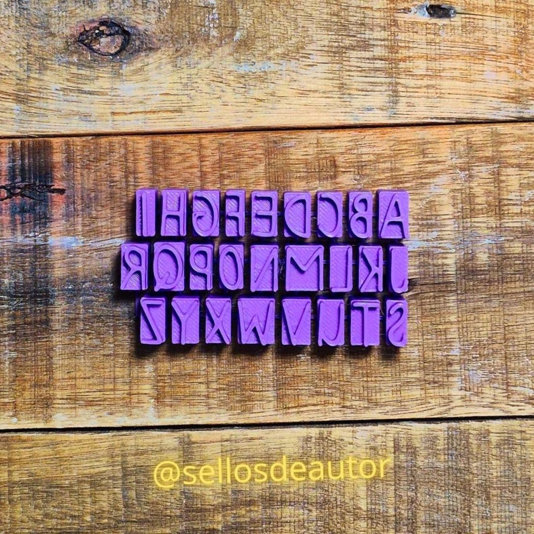 Jasmine Alphabet Uppercase Clay Stamps | Letter Stamps for Ceramics ...