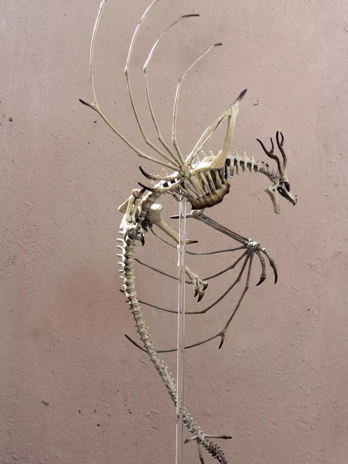 Andariel the Dragon Skeleton, Large Handmade Sculpture. Gothic Home ...