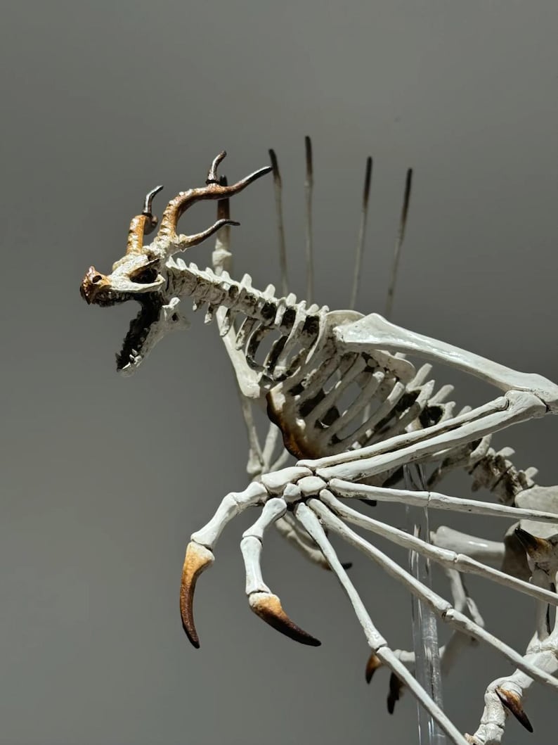 Andariel the Dragon Skeleton, Large Handmade Sculpture. Gothic Home ...