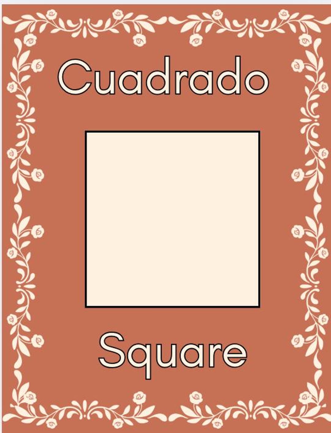 Cielito Lindo Bilingual 2D & 3D Shapes Posters - Etsy