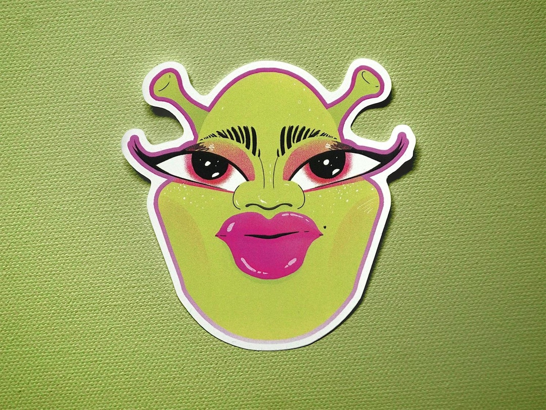 Yassified Shrek Sticker - XL - Etsy