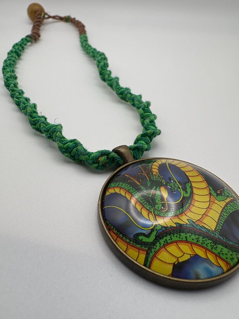 DBZ Shenron Pendant Necklace – Handmade Anime-inspired Hemp Jewelry - Etsy
