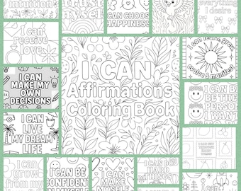 20 Inspiring Pages of I AM Affirmations - Coloring Book for Self-love ...