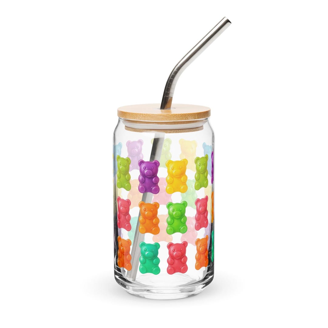 Can-shaped Glass - Gummy Bear Design - Etsy