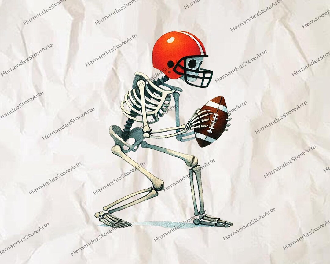 Skeleton Football Halloween Png, Football Halloween Png, Skeleton ...