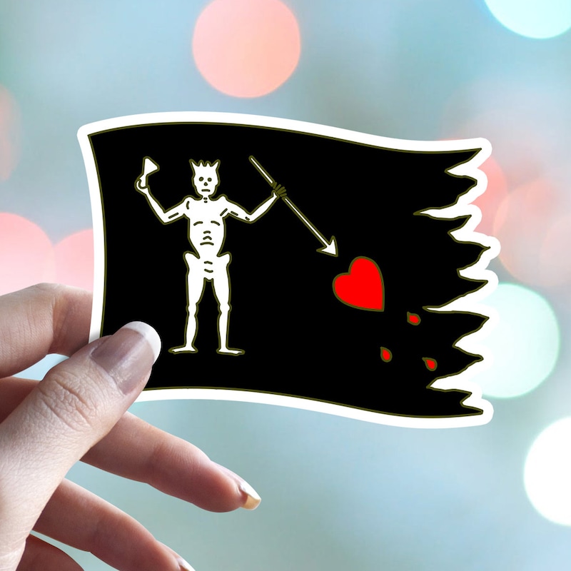 Blackbeard Flag Decal - Etsy