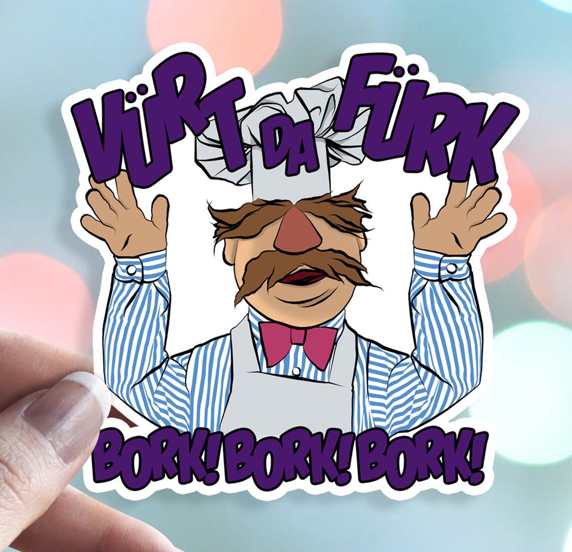 Swedish Chef - the Muppets - Waterproof Vinyl Sticker - Water Bottle ...