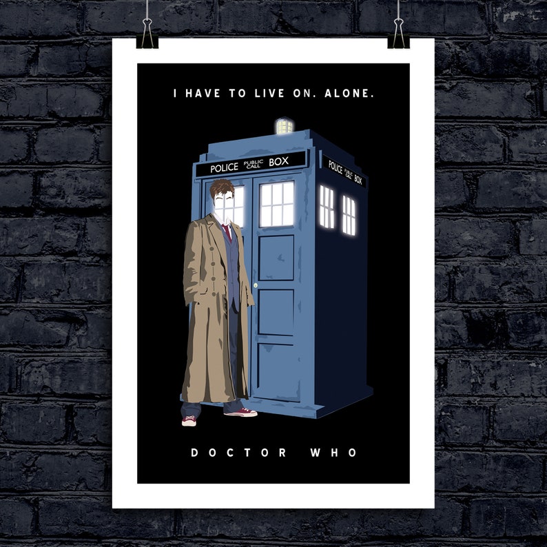 Doctor Who 10th Dr David Tennant Tardis Poster 13x19 - Etsy