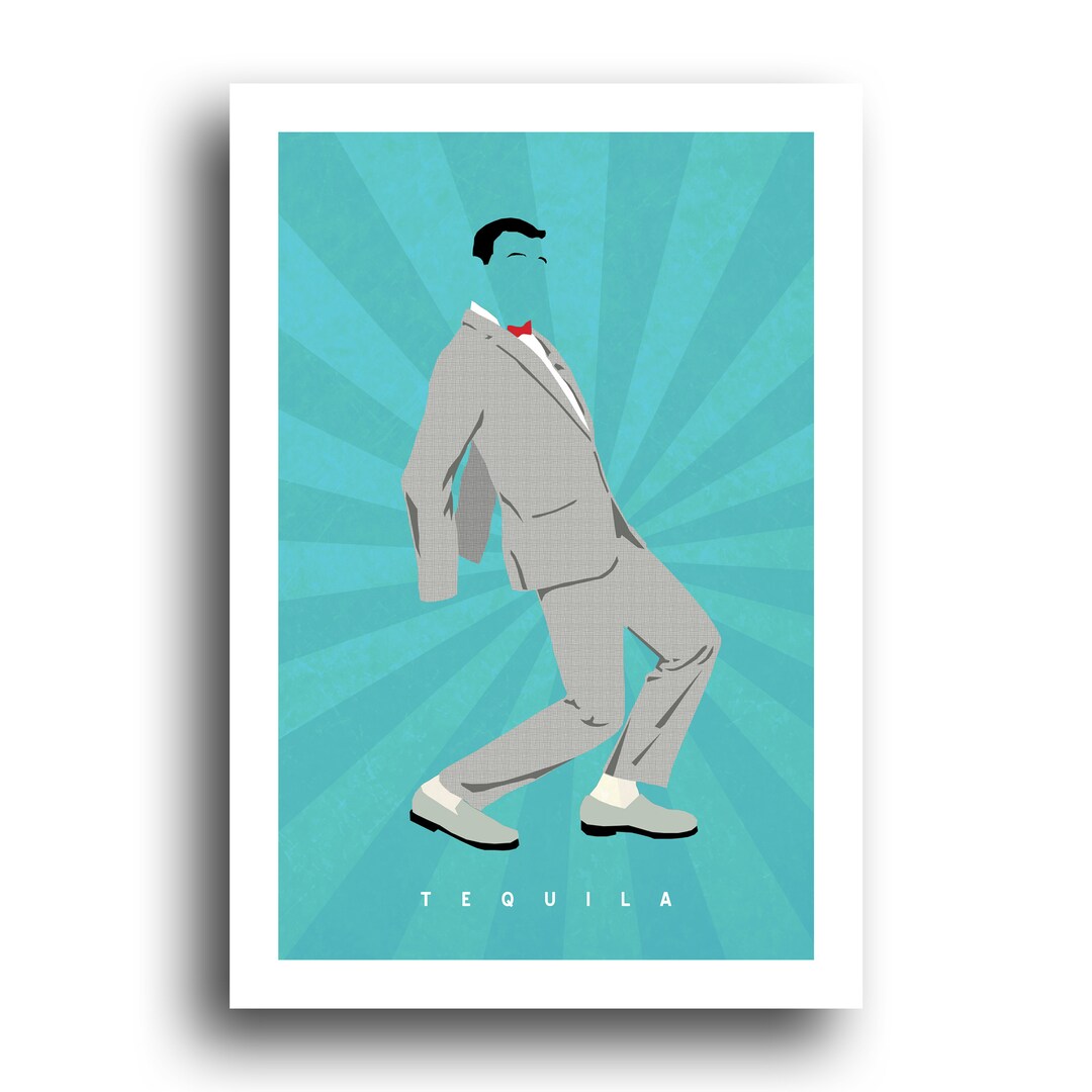 Pee Wee Herman Poster - Paul Reubens Art Print - Tequila Wall Decor ...