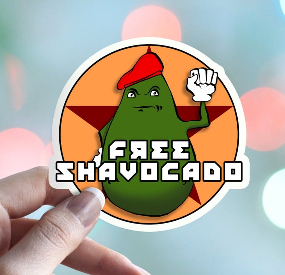 Free Shavacado Vine Avocado Waterproof Vinyl Sticker - Etsy