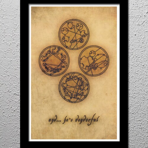 Doctor Who Circular Gallifreyan Original Art Poster Print | Etsy
