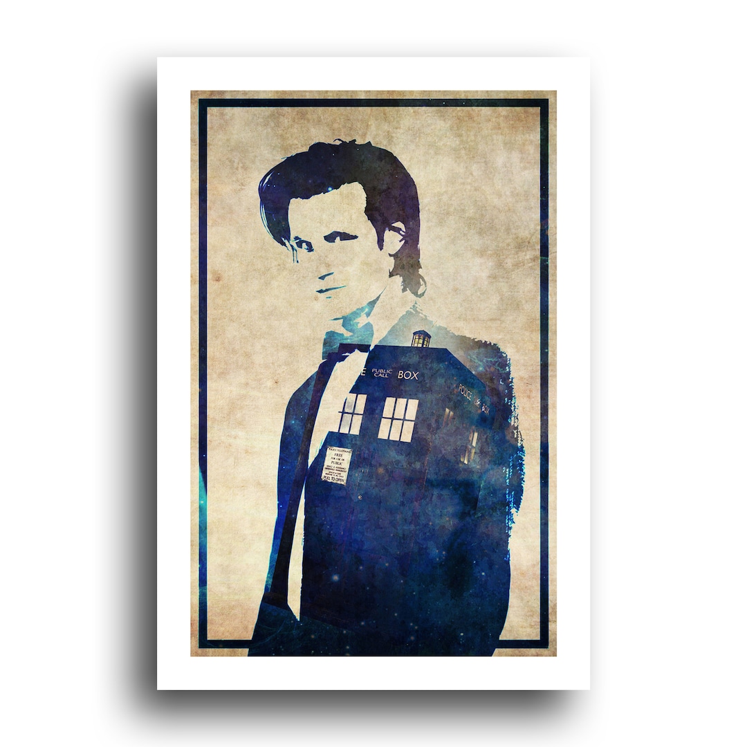 Doctor Who Poster - 11th Dr Art Print - Matt Smith Tardis Wall Decor ...