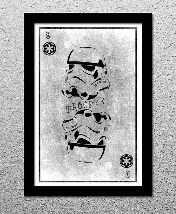 Stormtrooper Star Wars Playing Card Original Minimalist | Etsy