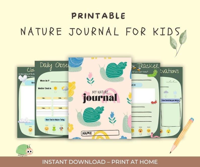 Kids Nature Journal – Outdoor Adventure Workbook for Mindfulness ...
