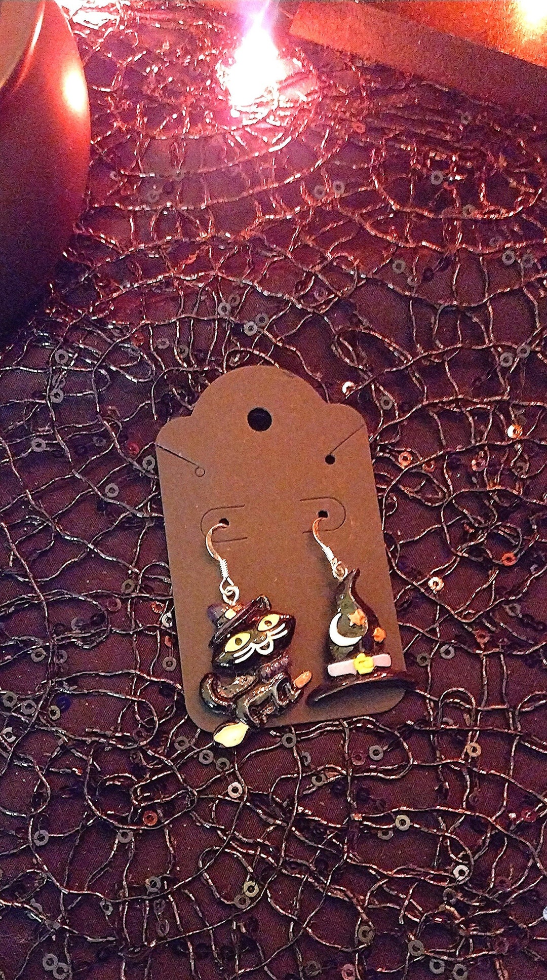 The Cat and the Hat Dangle Earrings - Etsy