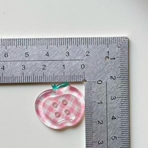 Transparent Apple Buttons – Set of 5 Pc Cute Fruit-themed Acrylic ...