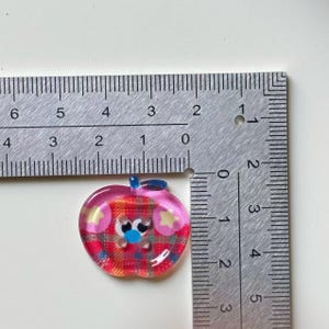 Transparent Apple Buttons – Set of 5 Pc Cute Fruit-themed Acrylic ...