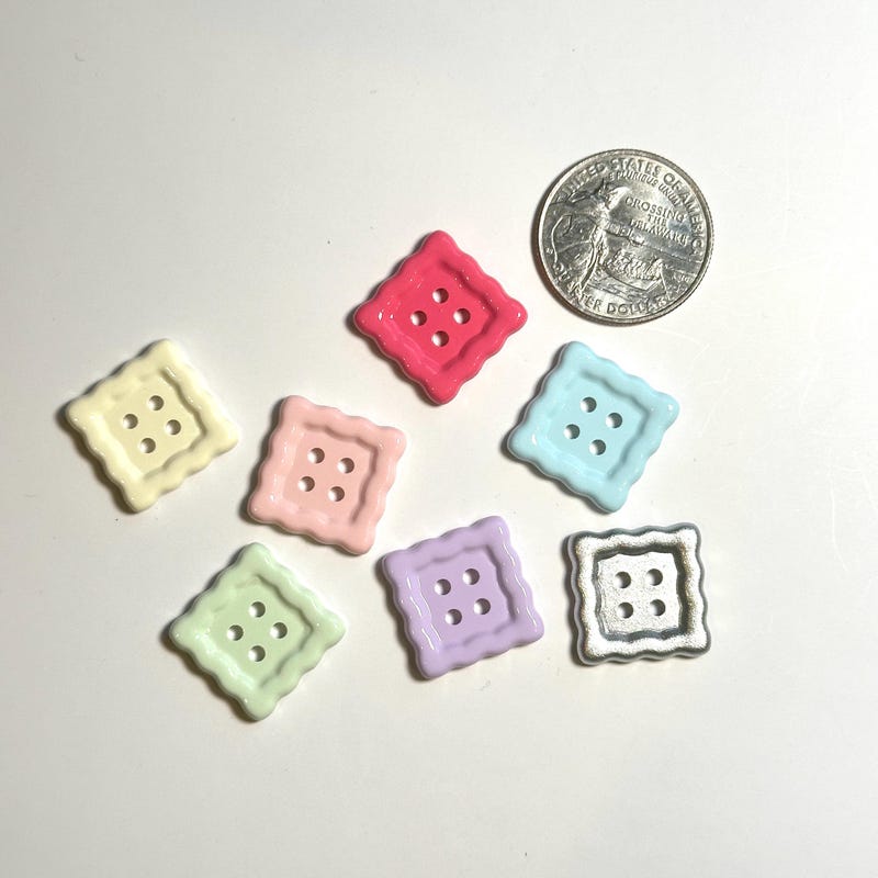 Square Buttons - Etsy
