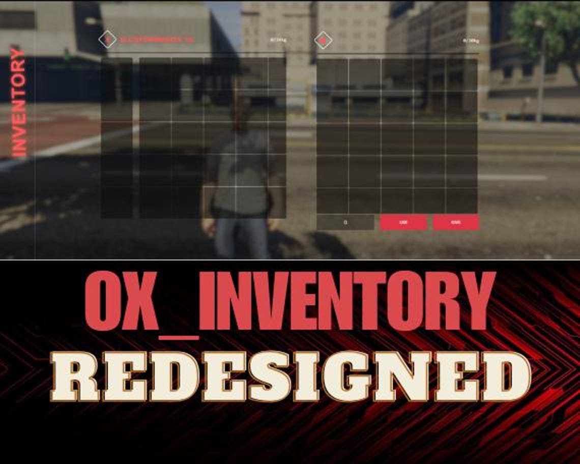 Oxinventory Redesign | Red Theme | Fivem Inventory System | Custom UI ...