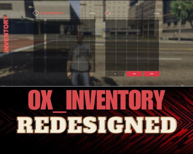 Oxinventory Redesign | Red Theme | Fivem Inventory System | Custom UI ...