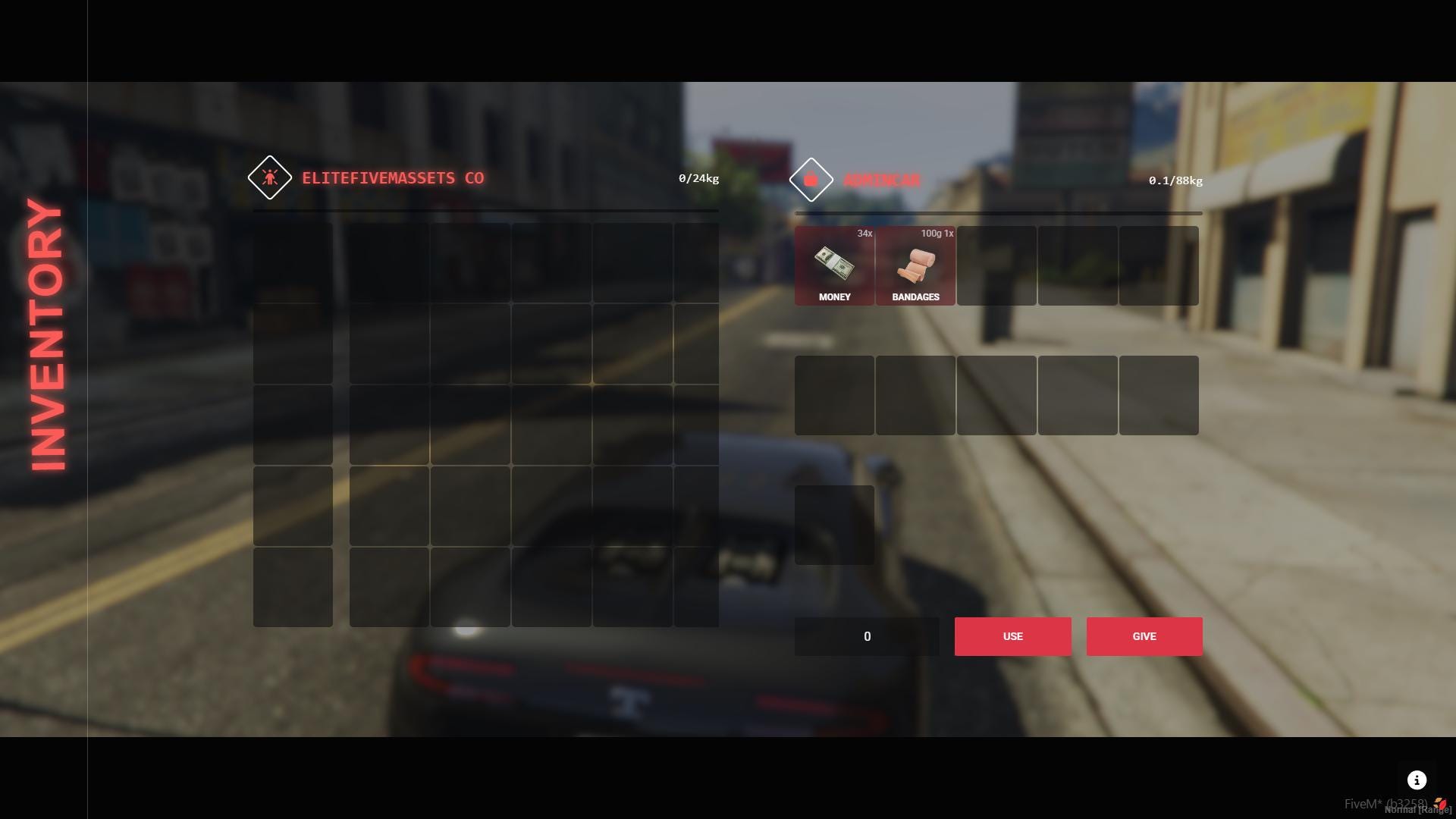 Oxinventory Redesign | Red Theme | Fivem Inventory System | Custom UI ...