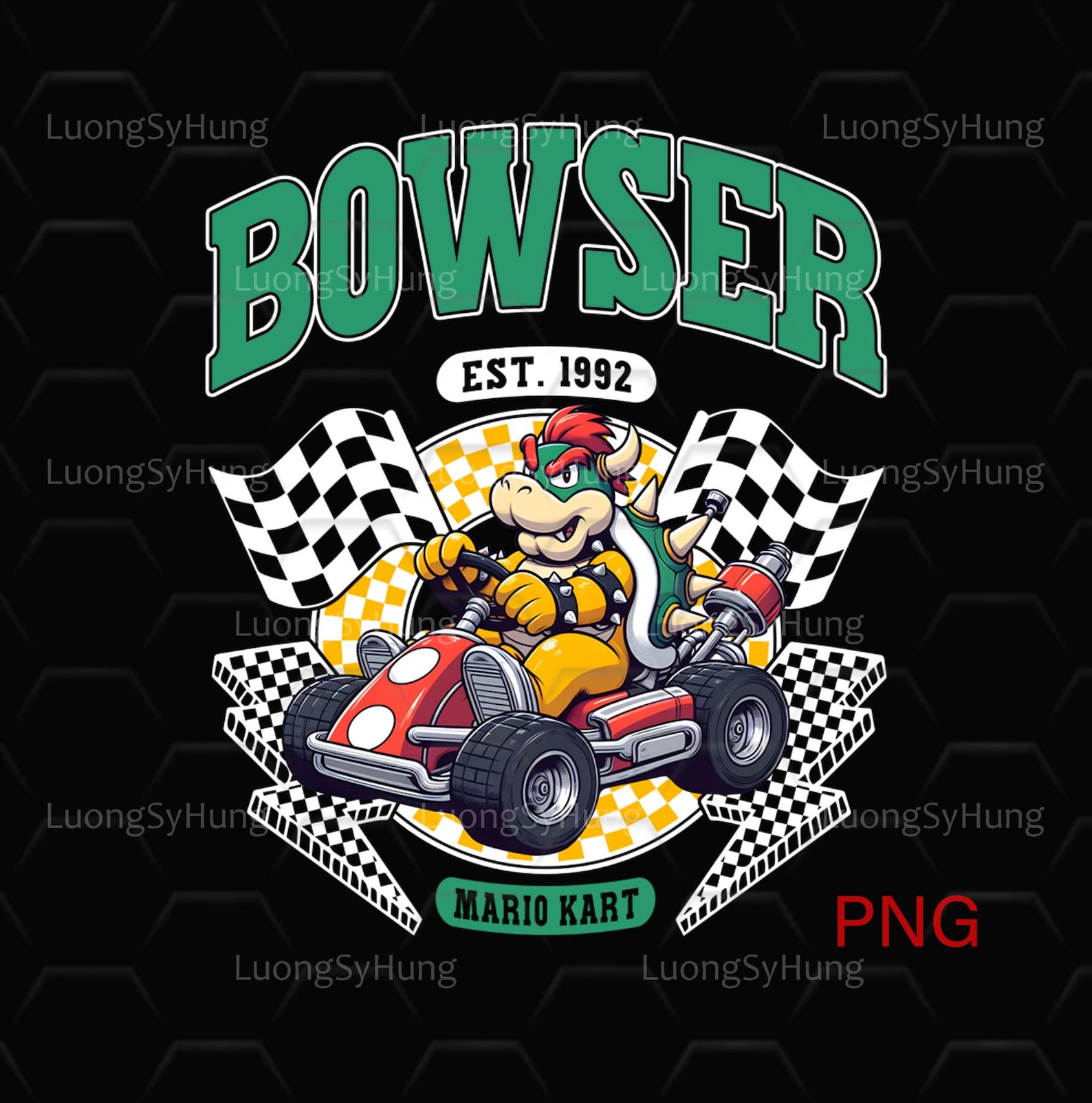 Race Cars Super Mario Bowser PNG, Epic Universe Sublimation Design - Etsy