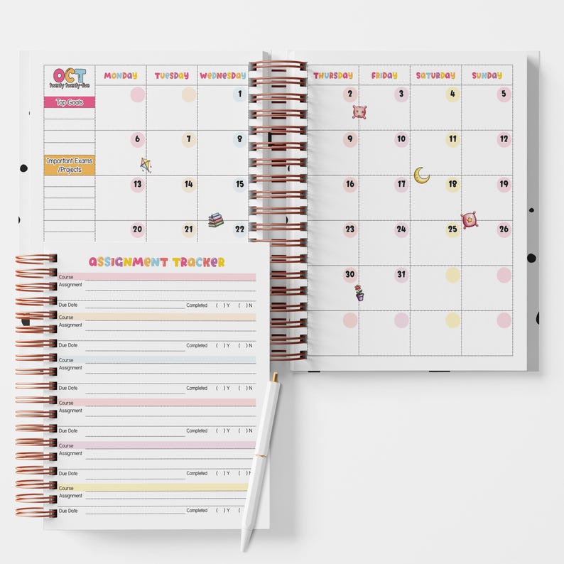 2025-2026 Academic Planner: Student Study Organizer (PDF Downloadable ...