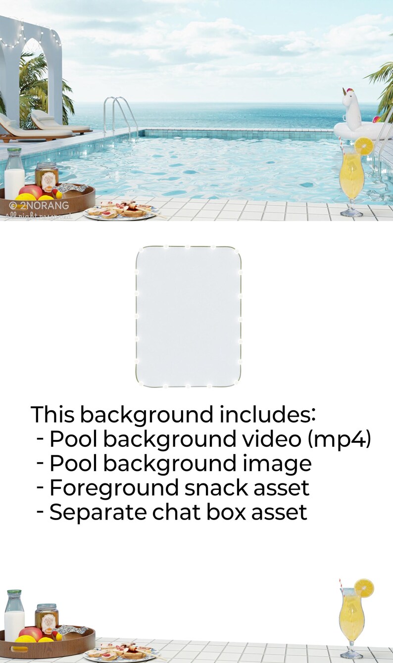 Animated Summer Pool Vtuber Background: Urban Night Streamer Asset - Etsy